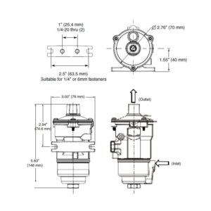 Electric fuel pump for carbureted engines Fuel Pump 82089 - Stewart Warner