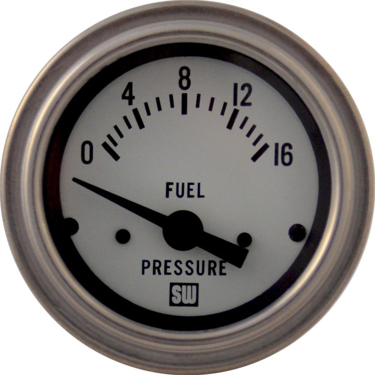 Deluxe™ Fuel Pressure Gauge 82333-WHT - Stewart Warner
